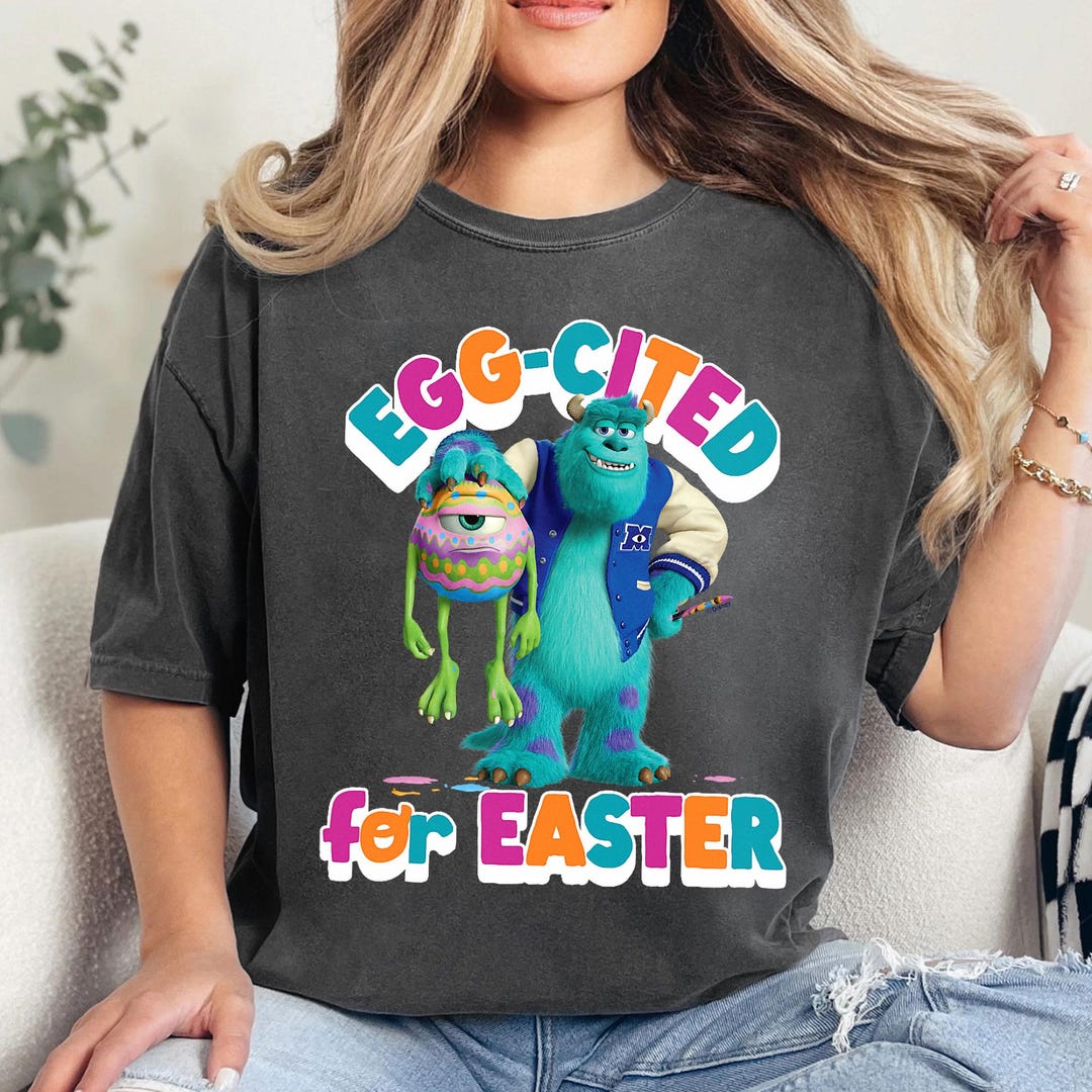 Disney Monsters Inc Egg-cited for Easter Shirt, Monster Inc Birthday Party Shirt, Monster Inc ...