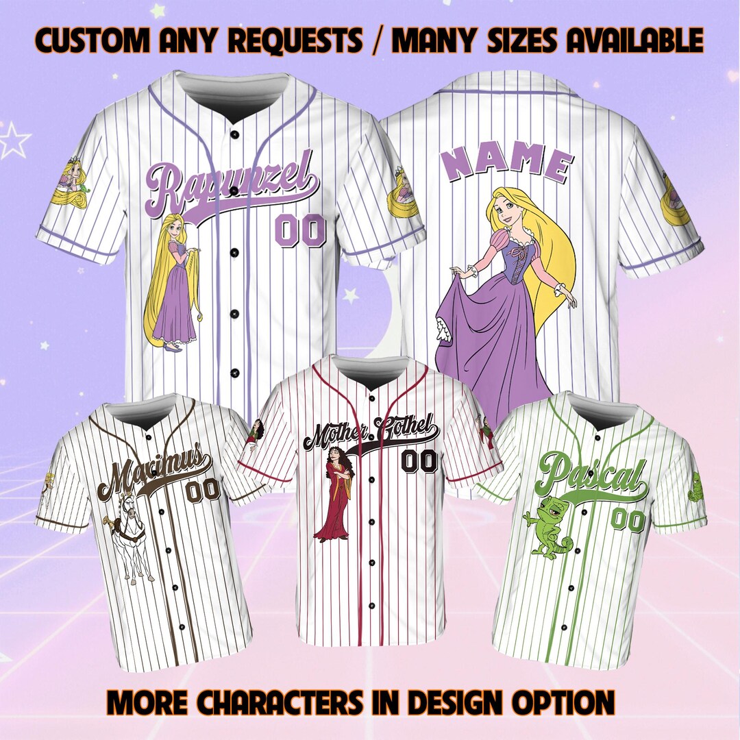 Disney Tangled Baseball Jersey, Disney Tangled Movie Shirt, Disney ...