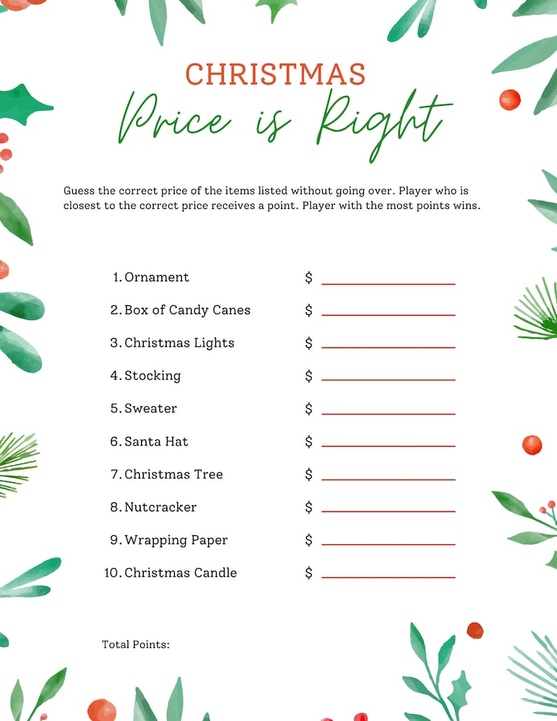 3 Christmas Themed Party Games | Canva Templates | Family Games ...