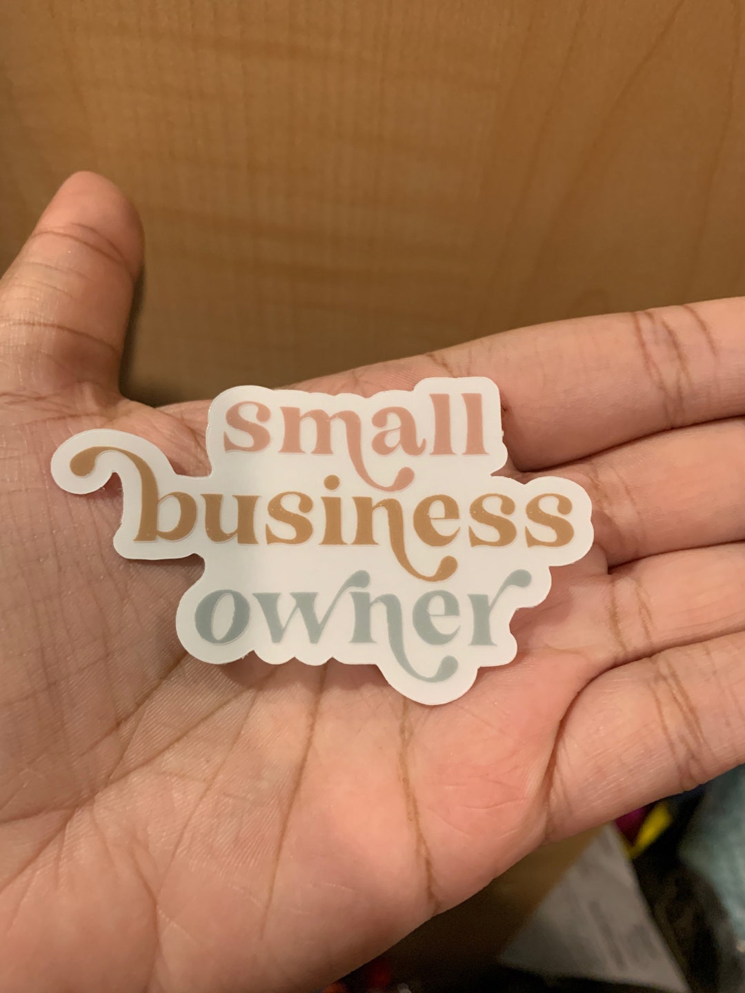 CLEAR Small Business Owner Sticker (WATERPROOF) - Etsy