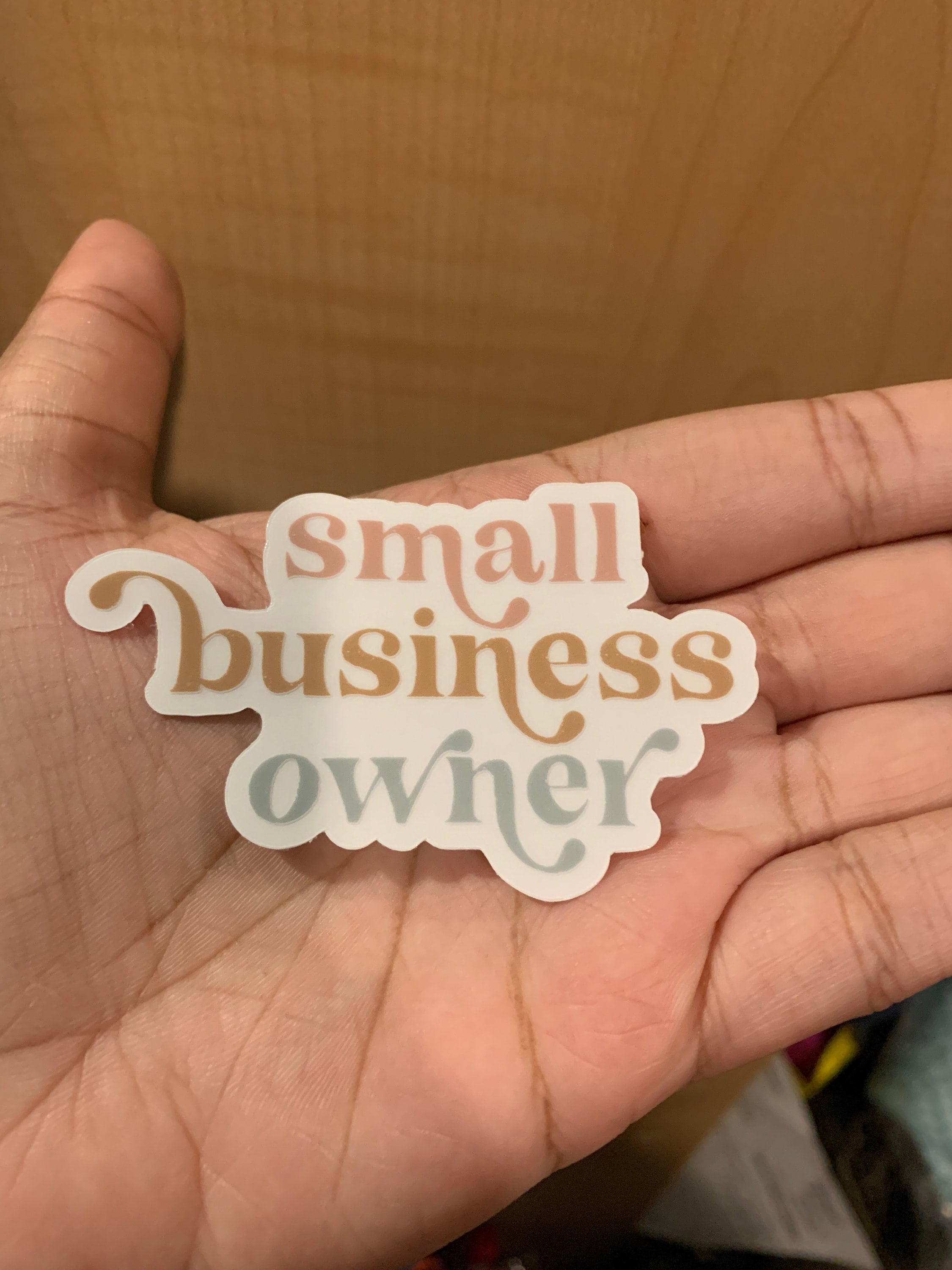 CLEAR Small Business Owner Sticker WATERPROOF - Etsy