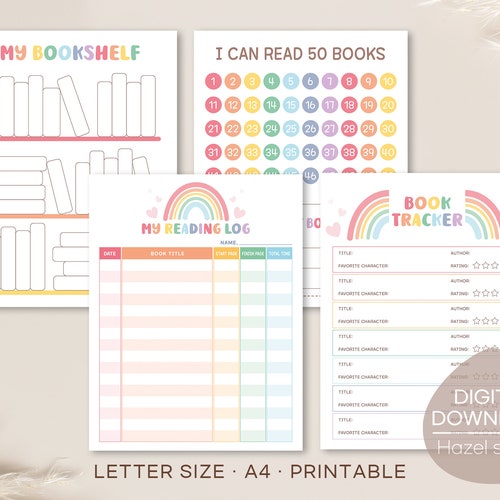 Printable Book Challenge PDF Digital Download Reading Log - Etsy