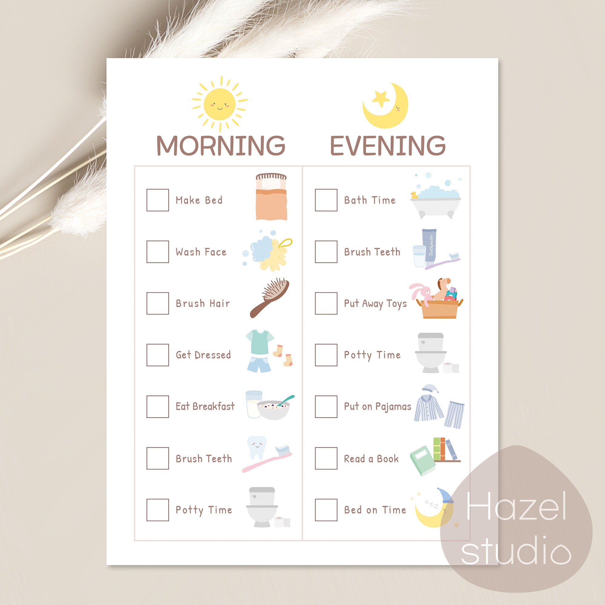 Kids Daily Routine Chart Toddler Routine Checklist Daily - Etsy UK