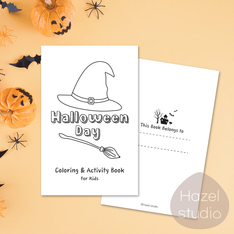 Kids Halloween Activity Book Coloring&activity Book for Kids - Etsy