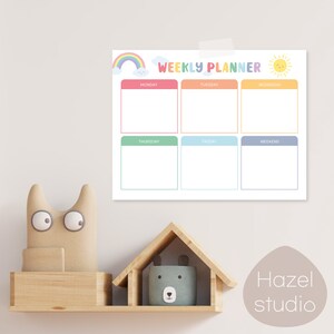 Kids Weekly Planner, Rainbow Daily Planner, Homeschool Planner, Kids ...
