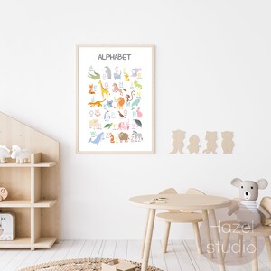 Animal Alphabet Poster, ABC Poster, Montessori, Rainbow Alphabet ...