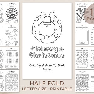 Kids Christmas Activity Book, Coloring&activity Book for Kids, Kids ...