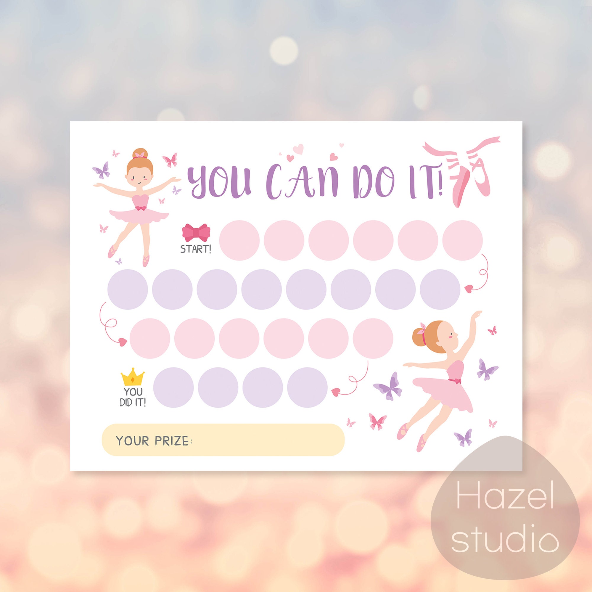 Ballerina Reward Chart Girl Behavior Chart Chore Chart - Etsy Canada
