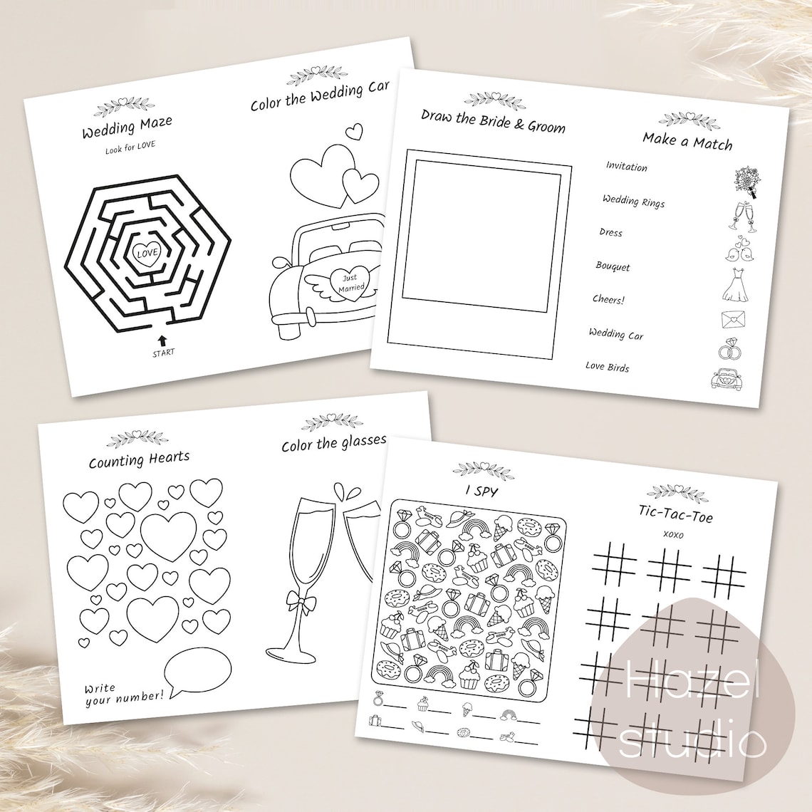 Kids Wedding Activity Book Coloring&activity Book for Kids - Etsy