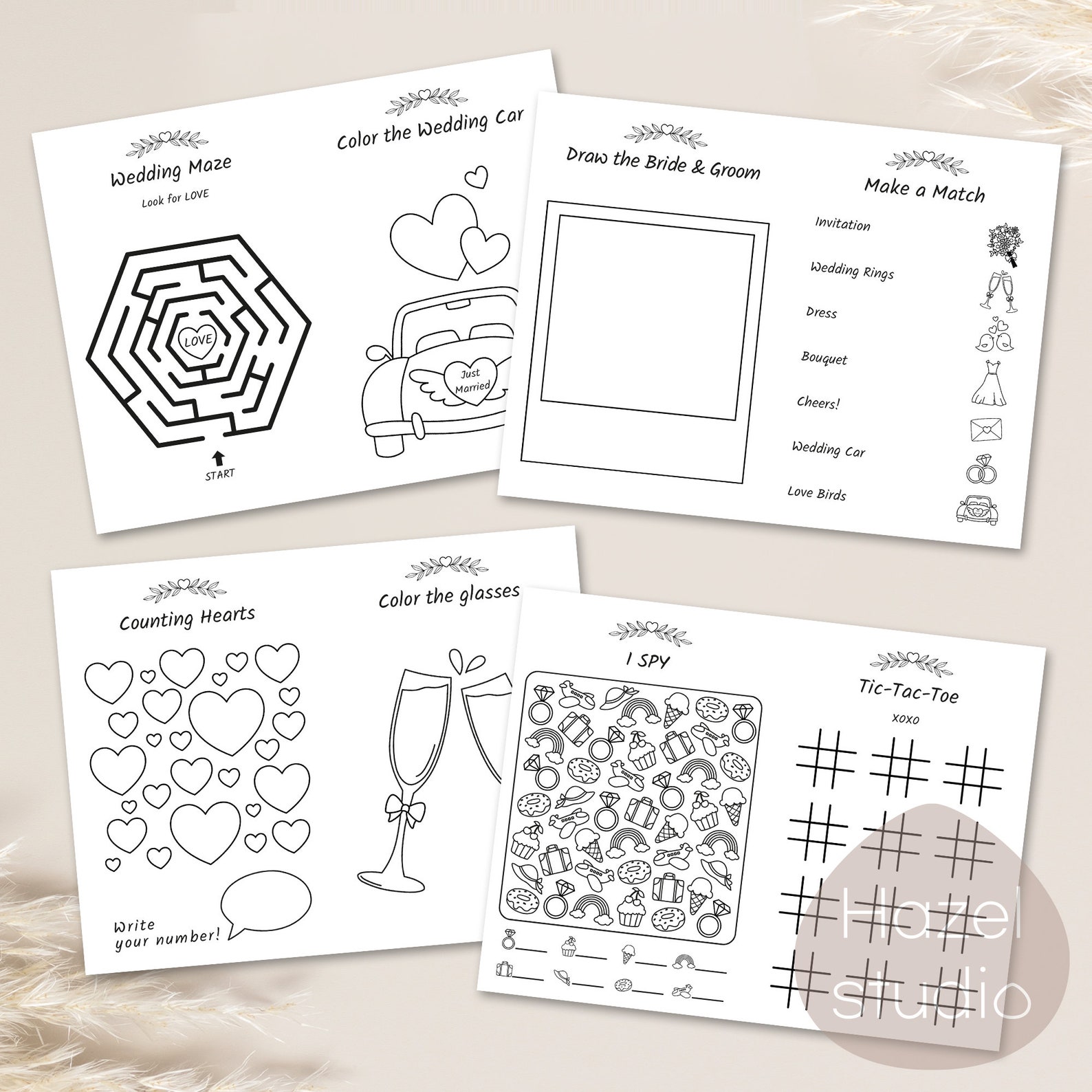 Kids Wedding Activity Book Coloring&activity Book for Kids - Etsy