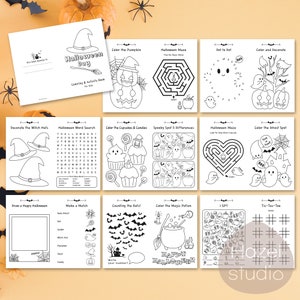 Kids Halloween Activity Book, Coloring&activity Book for Kids, Kids ...
