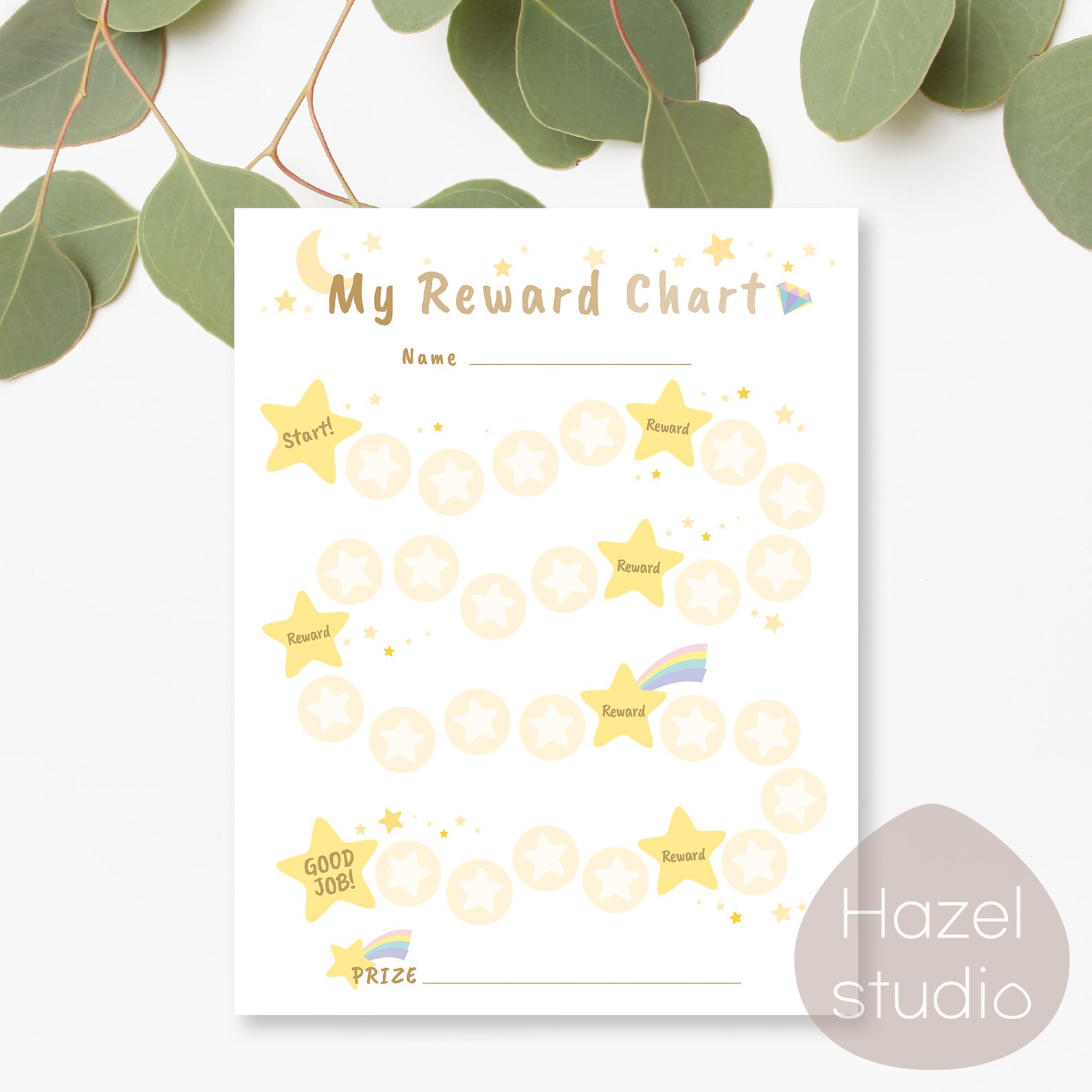 Little Star Reward Chart Kids Behavior Chart Chore Chart - Etsy