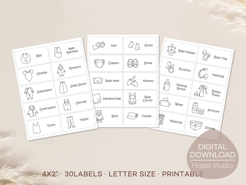 Baby Dresser Drawer Labels Nursery Drawer Labels Baby Closet - Etsy