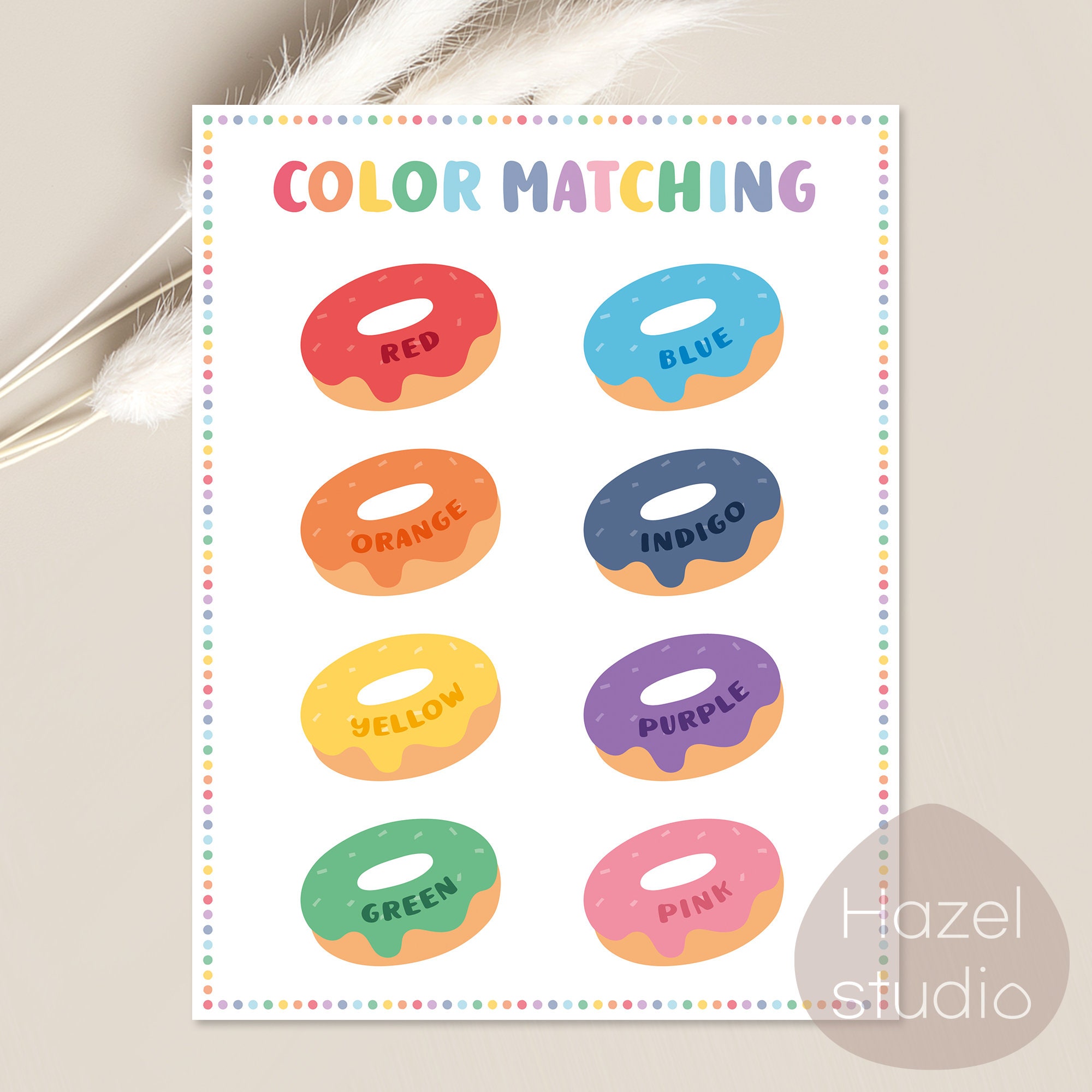 Color Matching Activity Color Sorting Color Busy Book Pages - Etsy