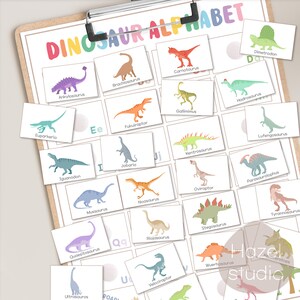 Dinosaur Alphabet Matching Game: ABC Phonics Puzzle (digital Download ...