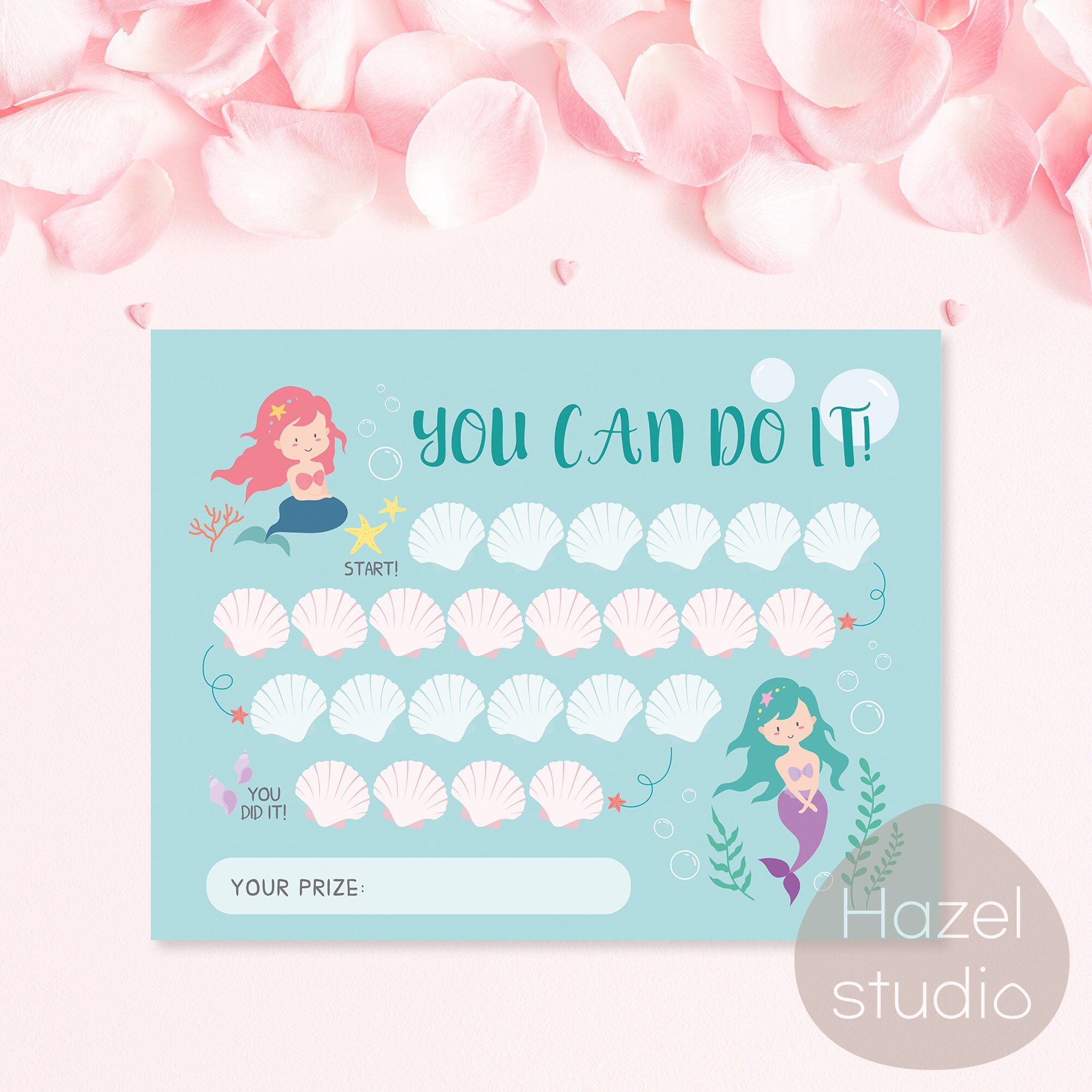 Mermaid Reward Chart Girl Behavior Chart Chore Chart - Etsy