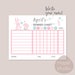 Bunny Reward Chart, Rabbit Sticker Behavior Chart, Weekly Kids Chore ...