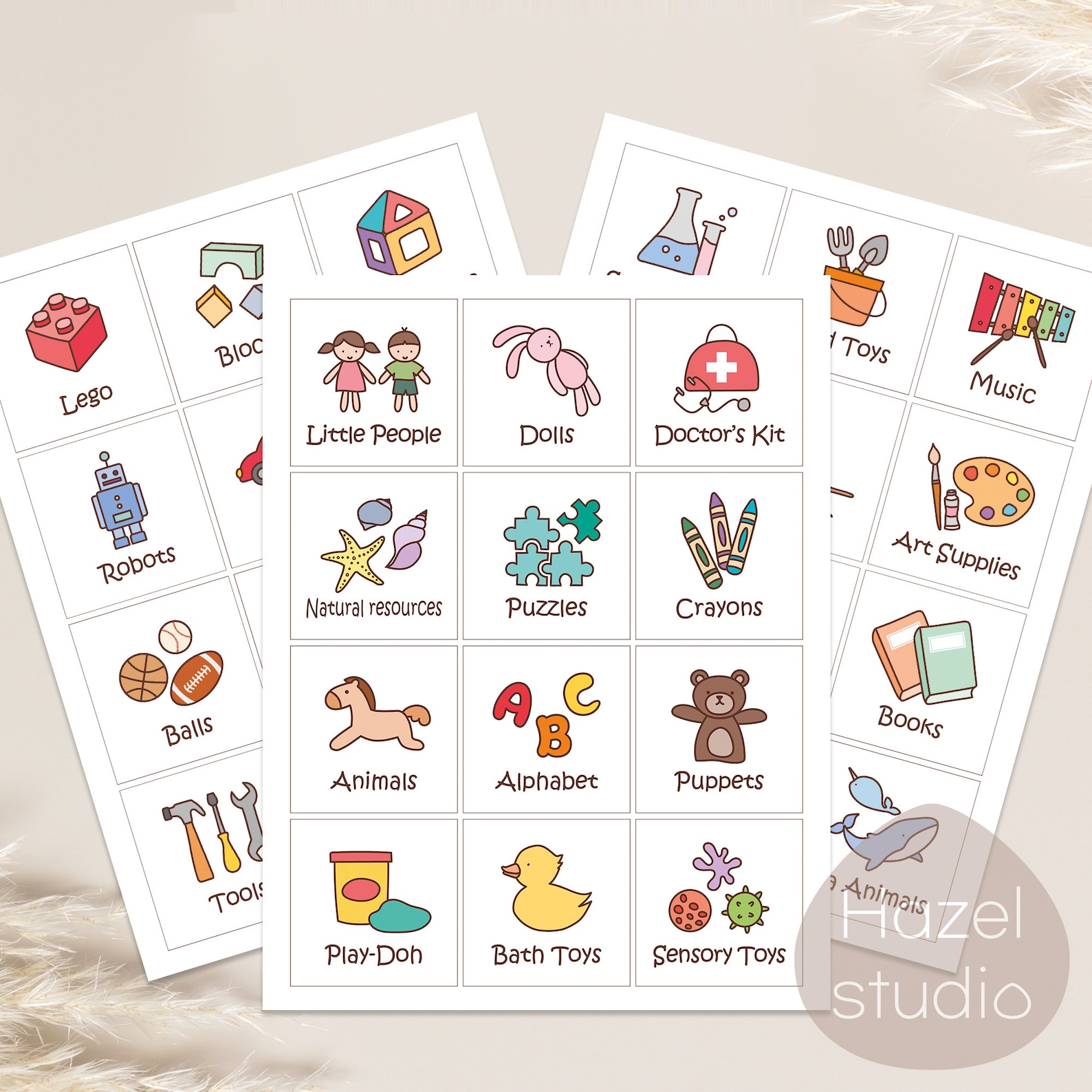 Kids Toy Room Storage Labels Organization 36 Labels Kids - Etsy