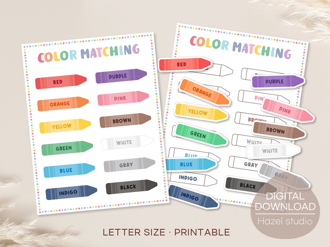 Color Matching Activity, Color Sorting, Color Busy Book Pages, Learning ...