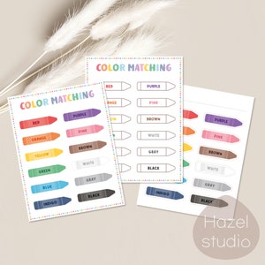 Color Matching Activity, Color Sorting, Color Busy Book Pages, Learning ...