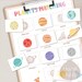 Solar System Matching Game, Planets Activity, Space Learning Binder ...