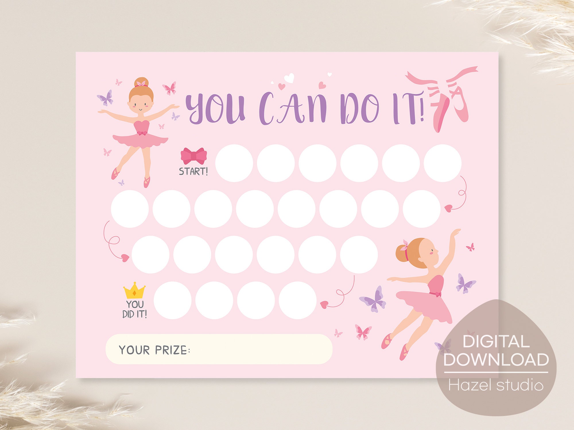 Ballerina Reward Chart Girl Behavior Chart Chore Chart - Etsy