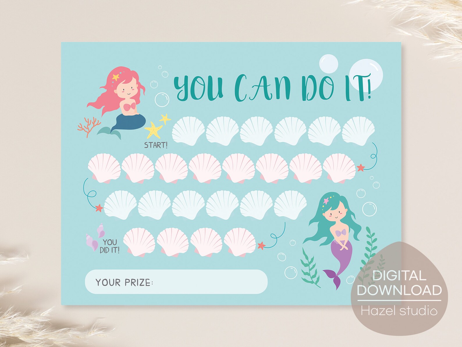 Mermaid Reward Chart Girl Behavior Chart Chore Chart - Etsy