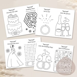 Kids Bridal Shower Activity Book, Coloring&activity Book for Kids ...