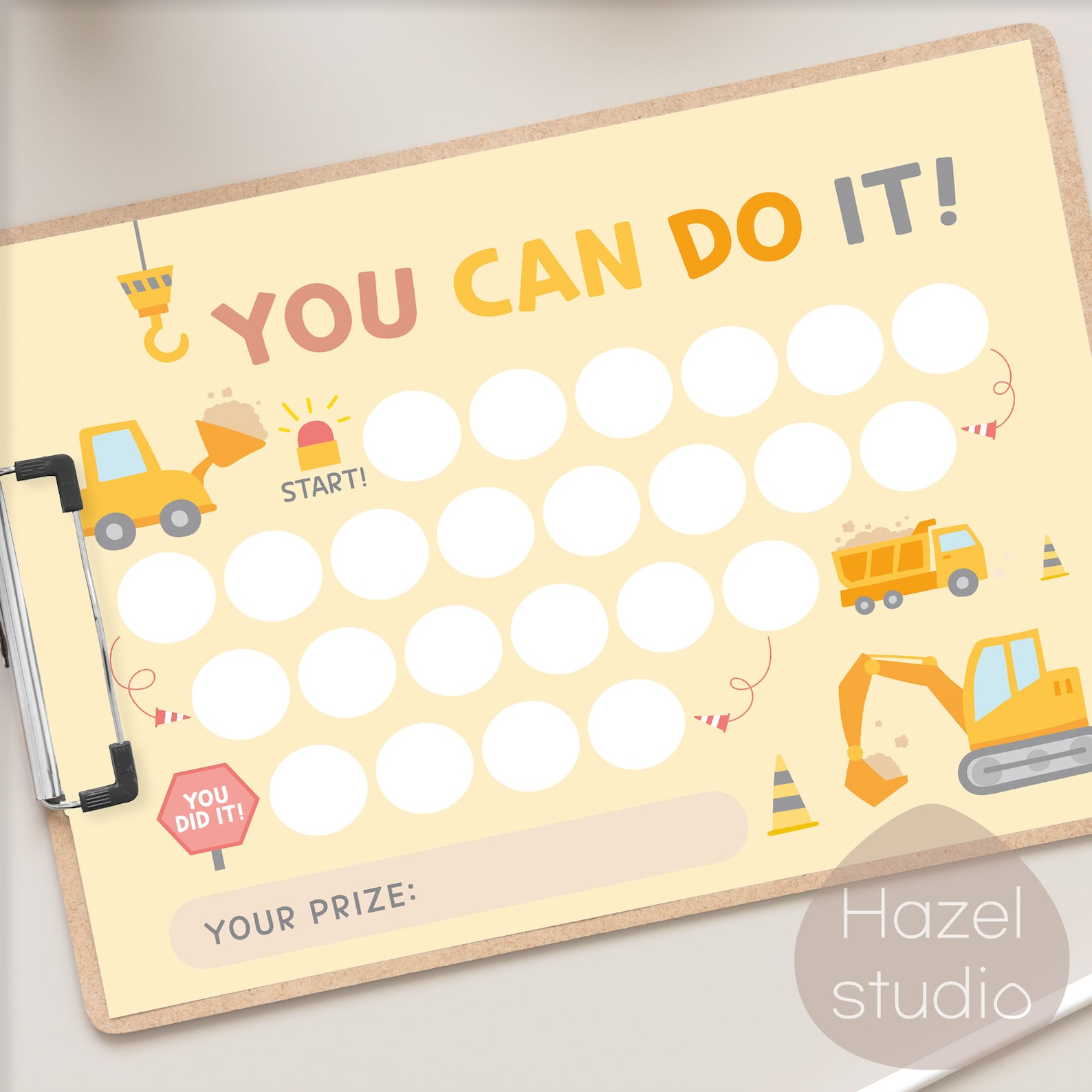 Boy Reward Chart Construction Truck Behavior Chart for Boy - Etsy