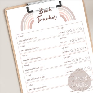 Boho Reading Log, Book Tracker for Kids, Reading Challenge, Reading ...