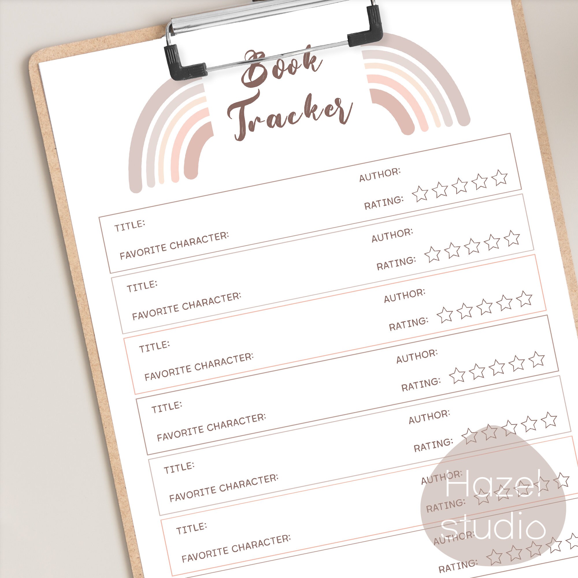 Boho Reading Log Book Tracker for Kids Reading Challenge - Etsy