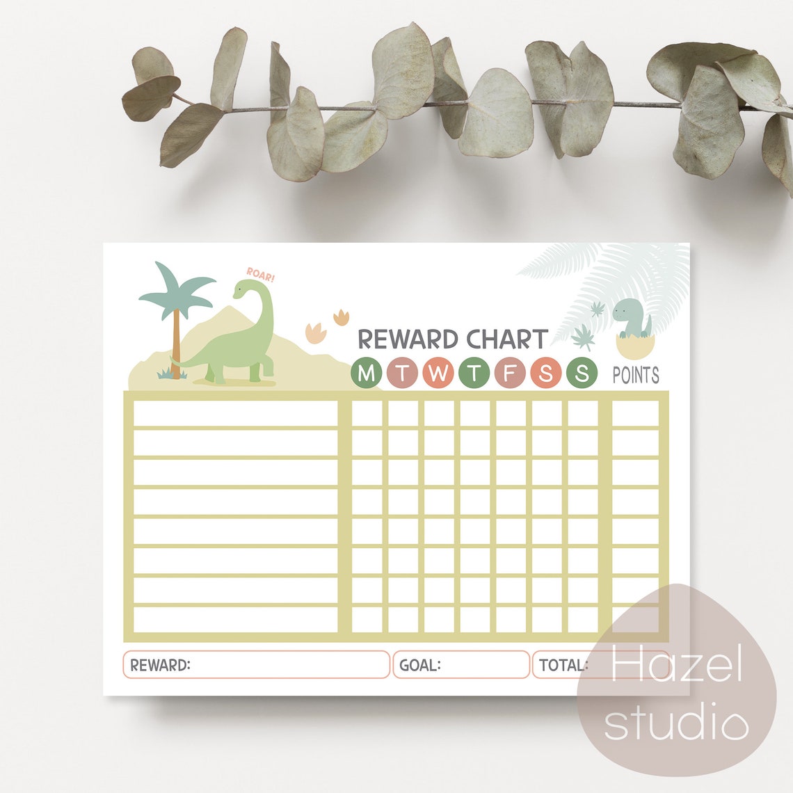 Dinosaur Reward Chart Boy Behavior Chart Weekly Chore Chart - Etsy
