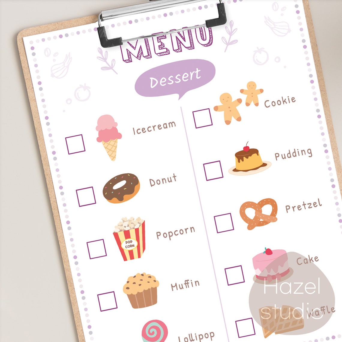 Pretend Play Restaurant Menu Kids Kitchen Play Menus - Etsy