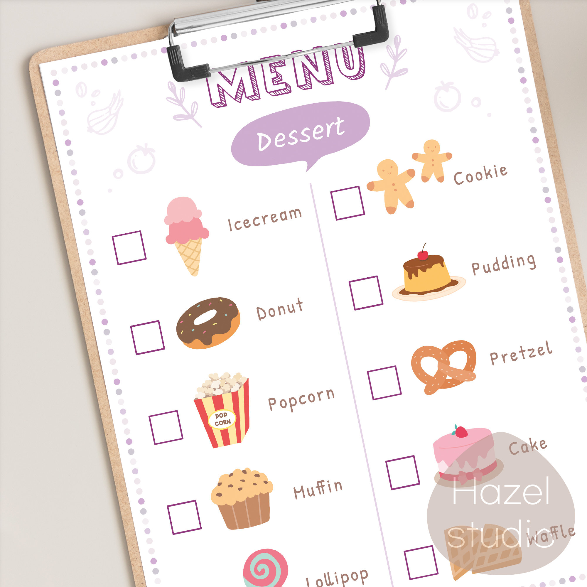 Pretend Play Restaurant Menu Kids Kitchen Play Menus - Etsy