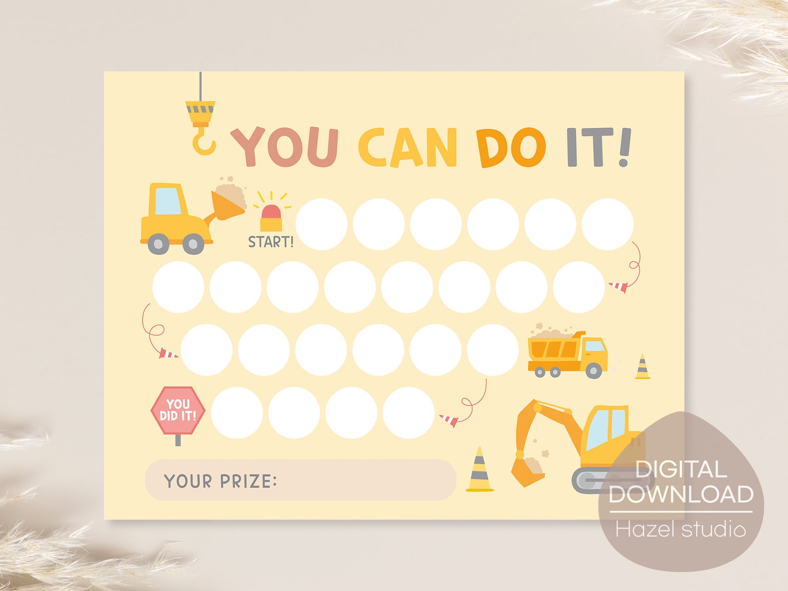 Boy Reward Chart Construction Truck Behavior Chart for Boy - Etsy