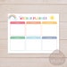 Kids Weekly Planner, Rainbow Daily Planner, Homeschool Planner, Kids ...