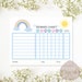 Rainbow Reward Chart Sunshine Weekly Chore Chart Sticker - Etsy