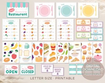 PRINTABLE Play Menus Breakfast Lunch Dinner Dessert - Etsy
