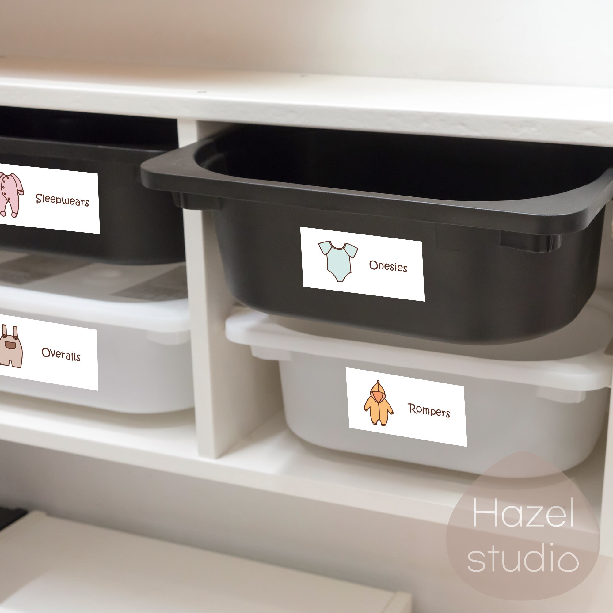 Baby Dresser Drawer Labels: Nursery Closet Organization Stickers ...