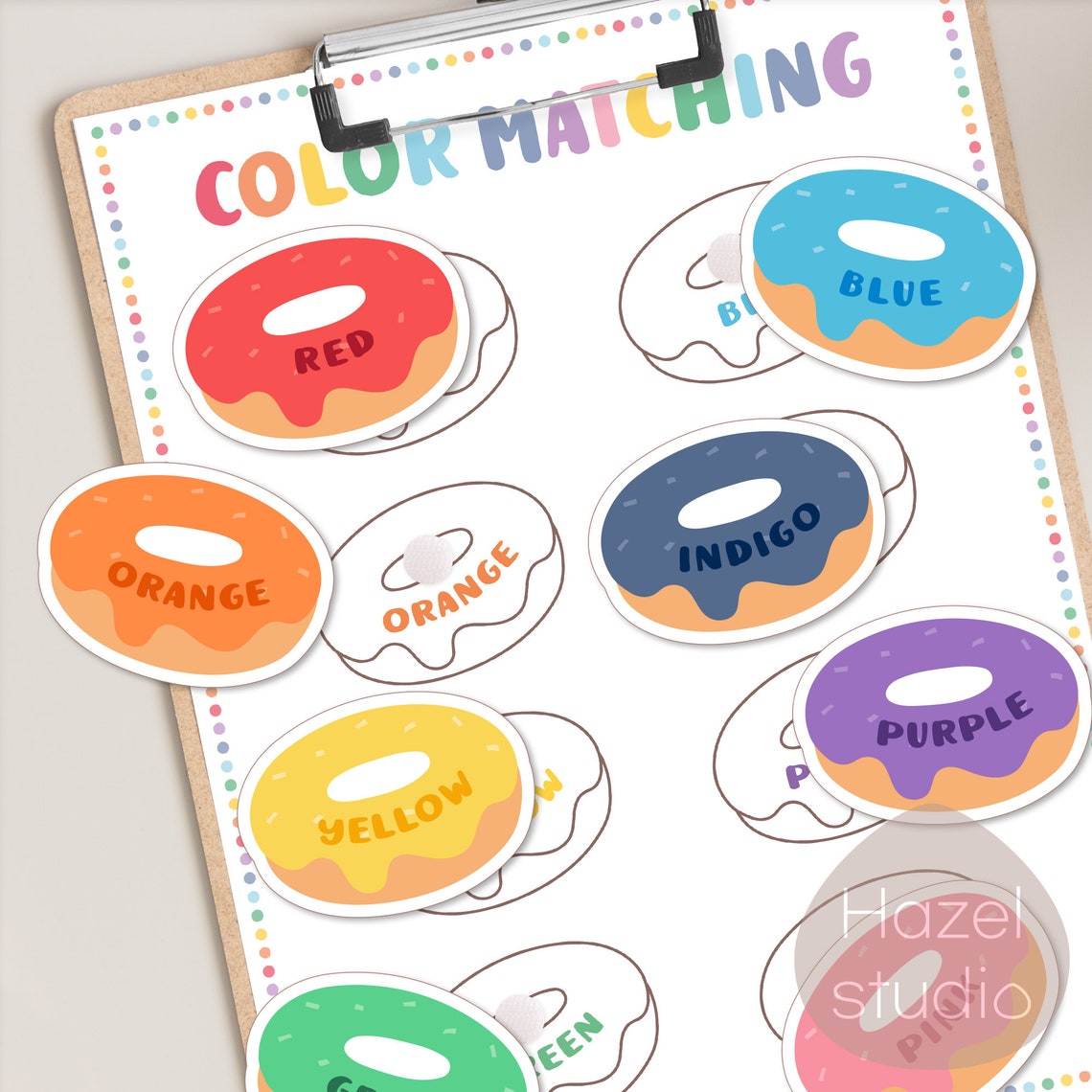 Color Matching Activity Color Sorting Color Busy Book Pages - Etsy