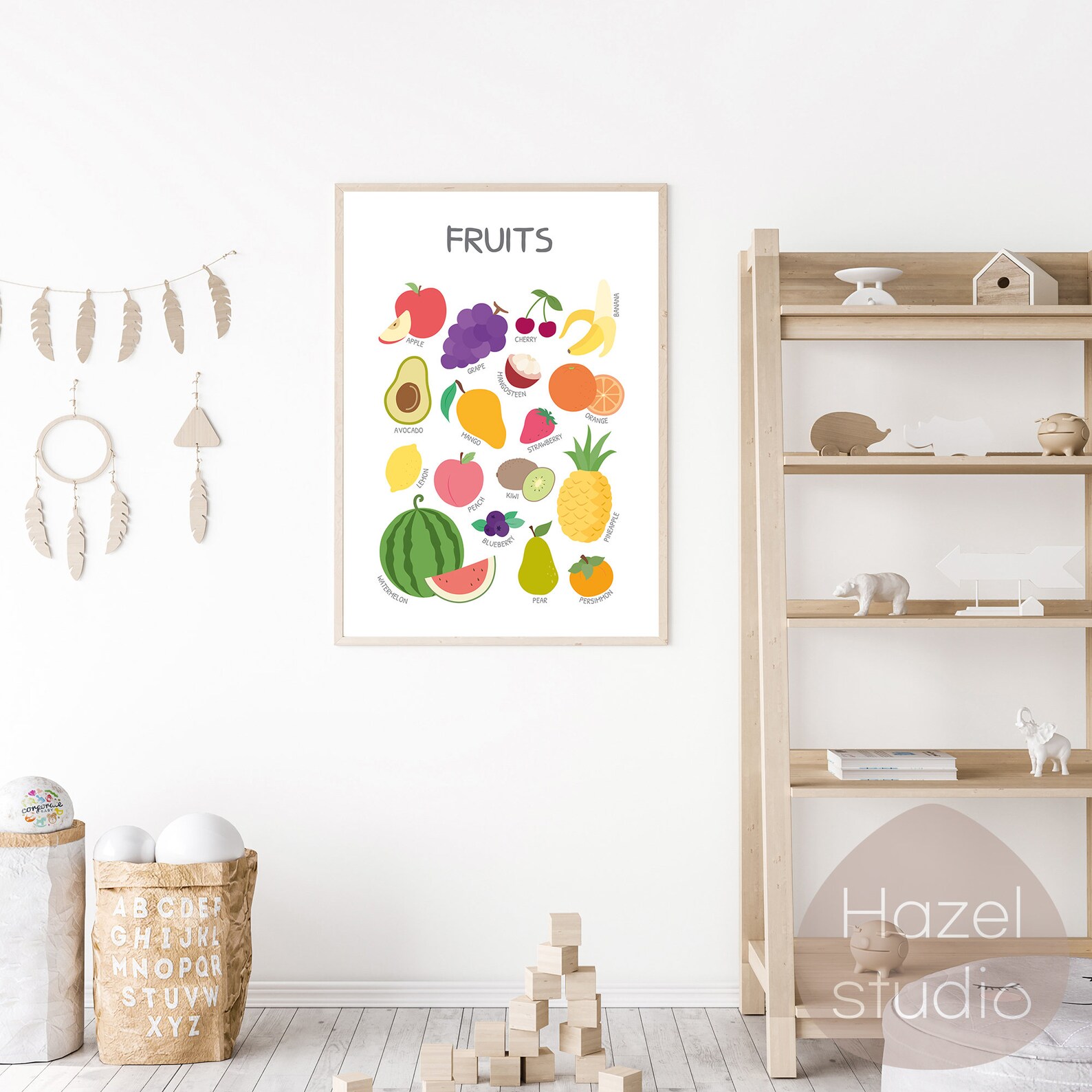Fruits Poster Learning Posters Montessori Homeschool Decor - Etsy