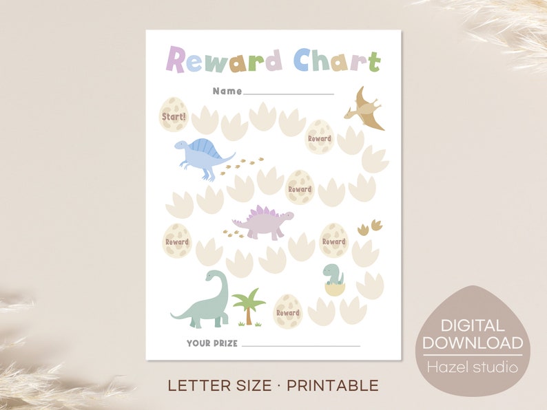 Dinosaur Reward Chart Boy Behavior Chart Chore Chart - Etsy