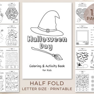 Kids Halloween Activity Book, Coloring&activity Book for Kids, Kids ...