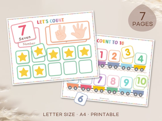 Montessori Number Counting Activity Toddler Math Activities - Etsy