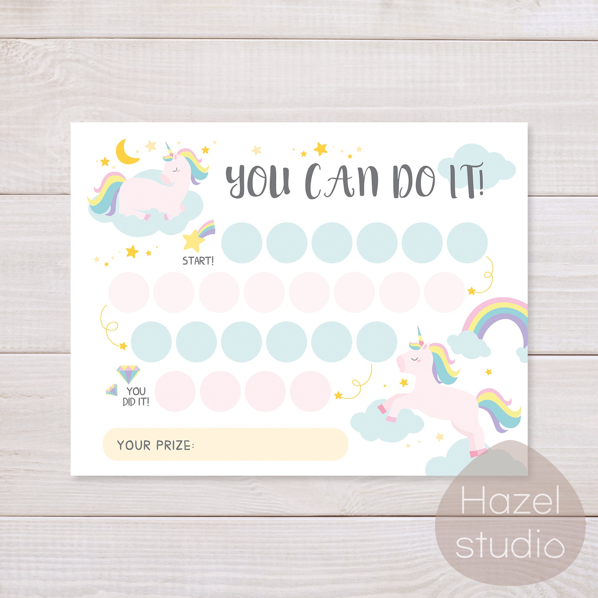 Unicorn Reward Chart Rainbow Behavior Chart Chore Chart - Etsy UK