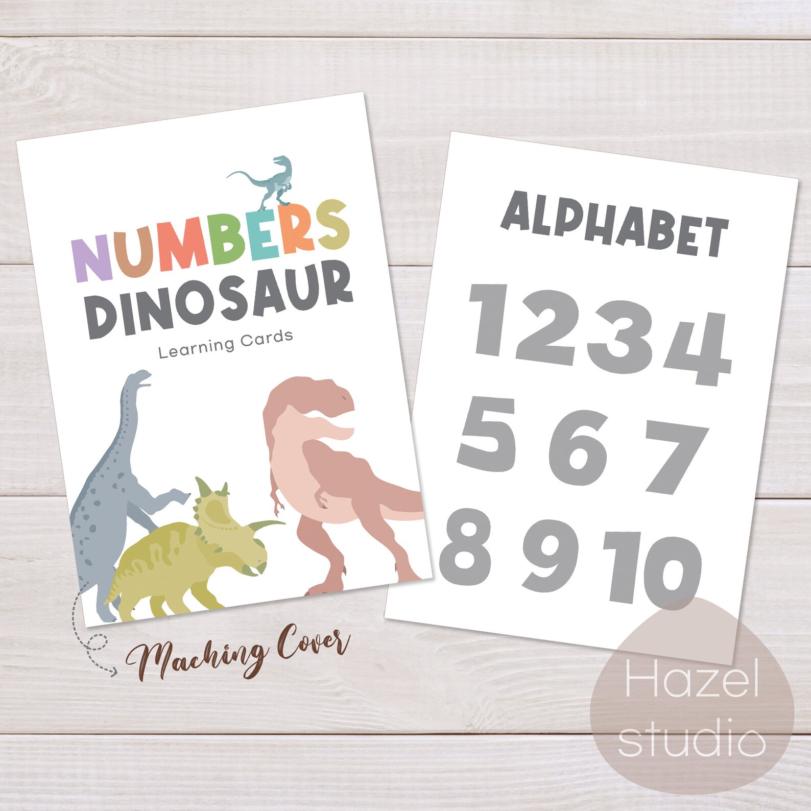 Number Flash Cards Dinosaur Number Cards Montessori - Etsy