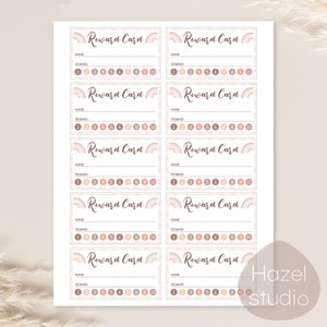 Reward Punch Card, Boho Rainbow Punch Card, Classroom Incentive, Kids ...