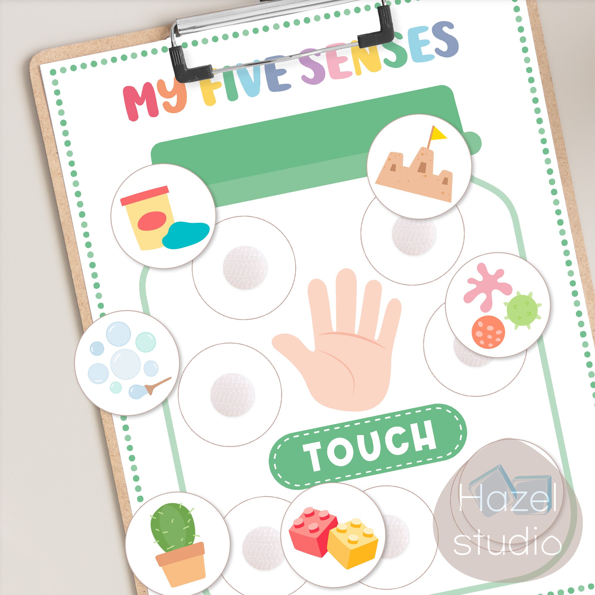 Five Senses Sorting Activity: Montessori Toddler Busy Book (digital ...