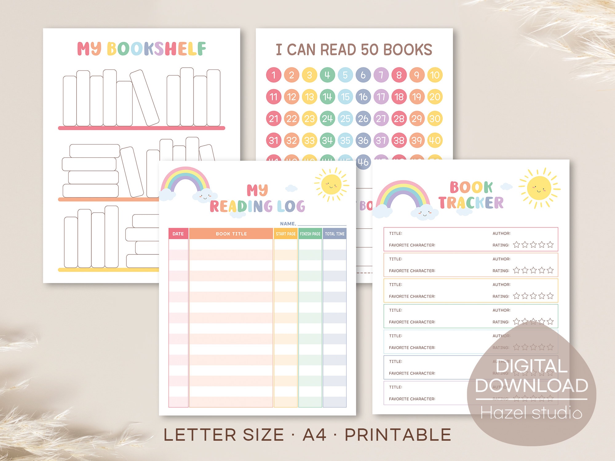 Rainbow Reading Log: Homeschool Book Tracker (digital Download) - Etsy