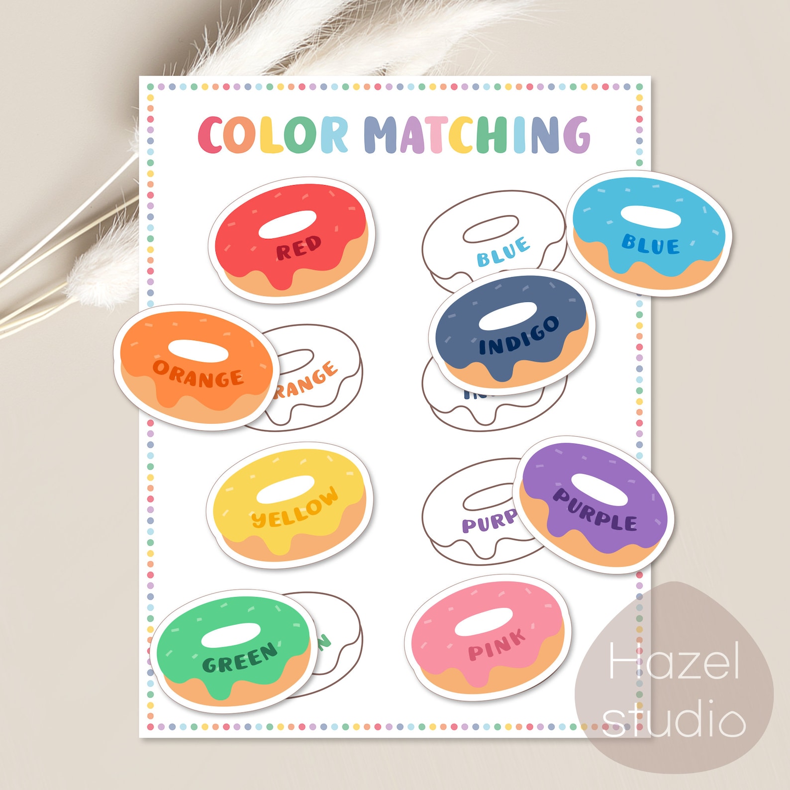 Color Matching Activity Color Sorting Color Busy Book Pages - Etsy